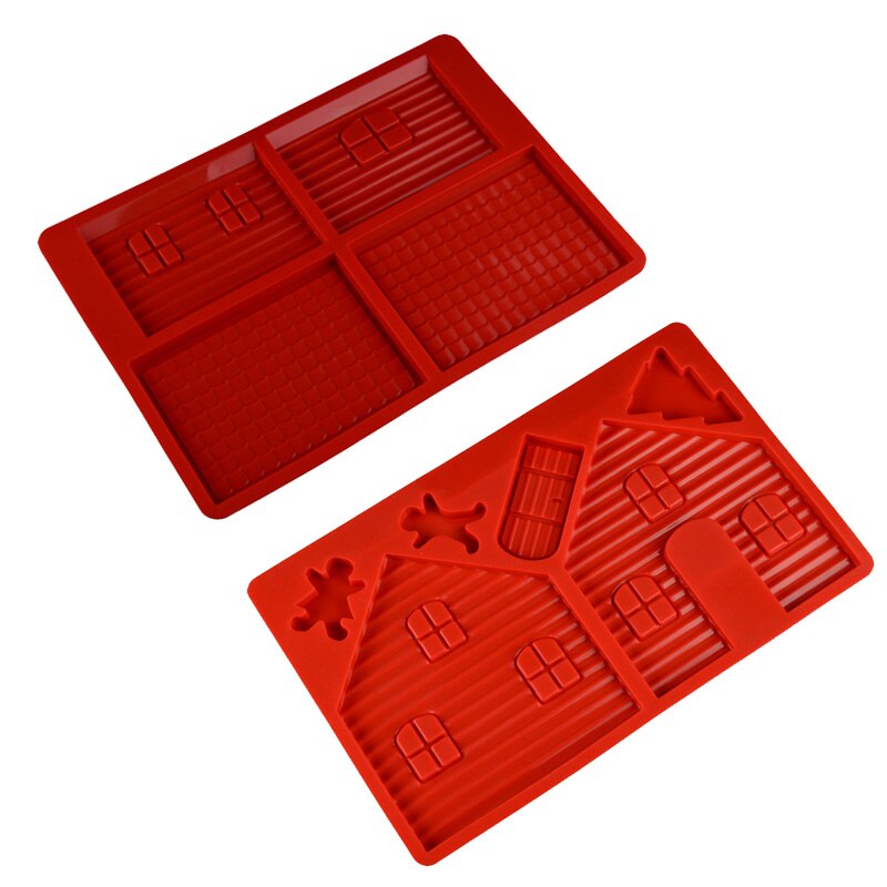 2 stks/set 3D Kerstmis Peperkoek Huis Siliconen Ma... – Vicedeal