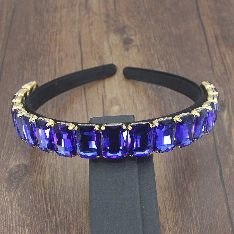 Luxury Blue Geometric Pearl Hair band Baroque Head... – Vicedeal