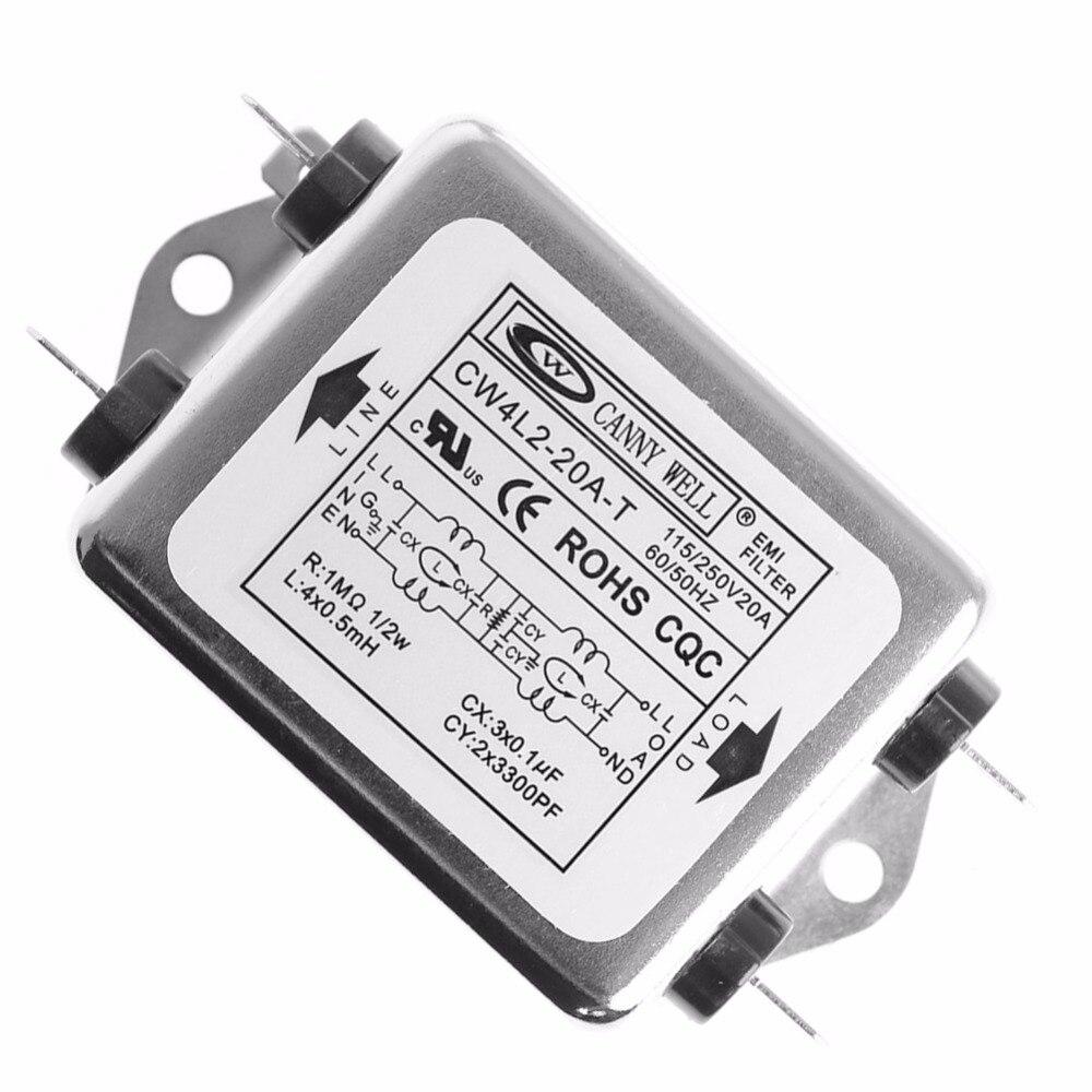 AC 220V 50/60 HZ Power EMI Filter CW4L2-20A-T Mono... – Grandado