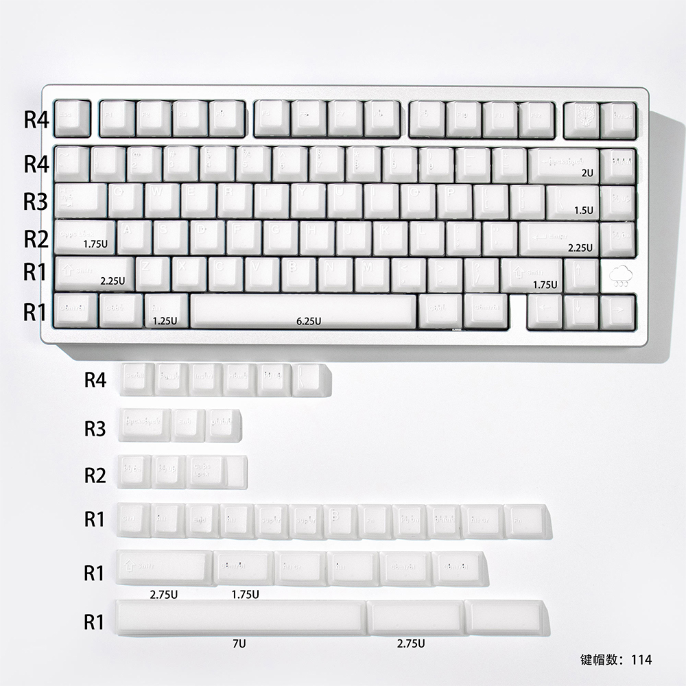 X-ray Keycaps Double Shot keycaps Cherry Profile A... – Grandado