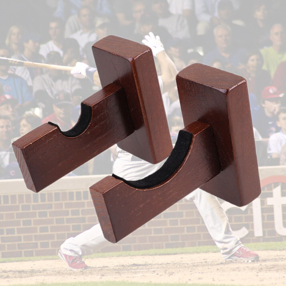 2 Pair Baseball Bat Display Holder Horizontal Wood... – Grandado