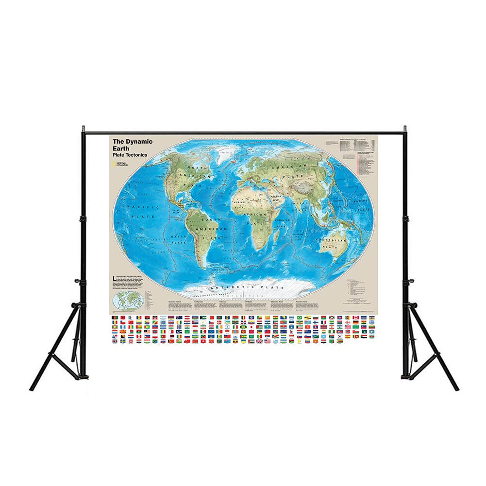 The Dynamic Earth Plate Tectonics Map Non-woven Wo... – Grandado