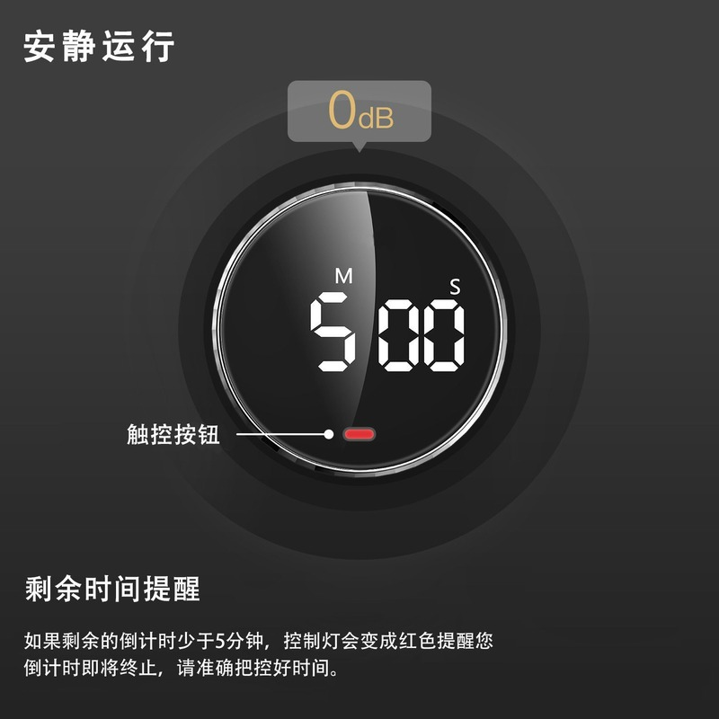 Rotating Electronic Timer Magnetic Suction Led Sil Grandado