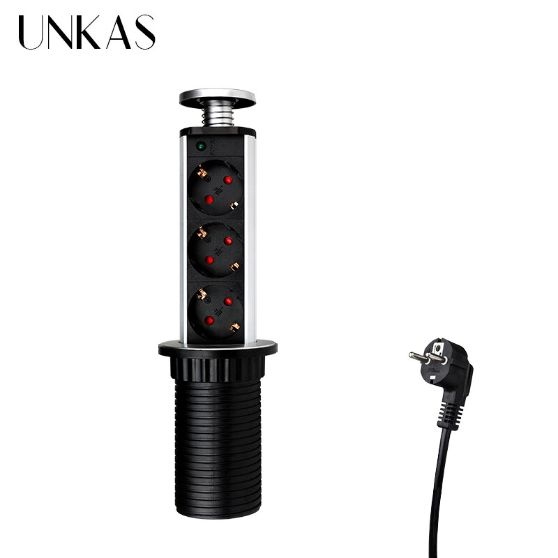 UNKAS 16A PULL POP UP 3 Power EU Socket Port Kitch... – Vicedeal