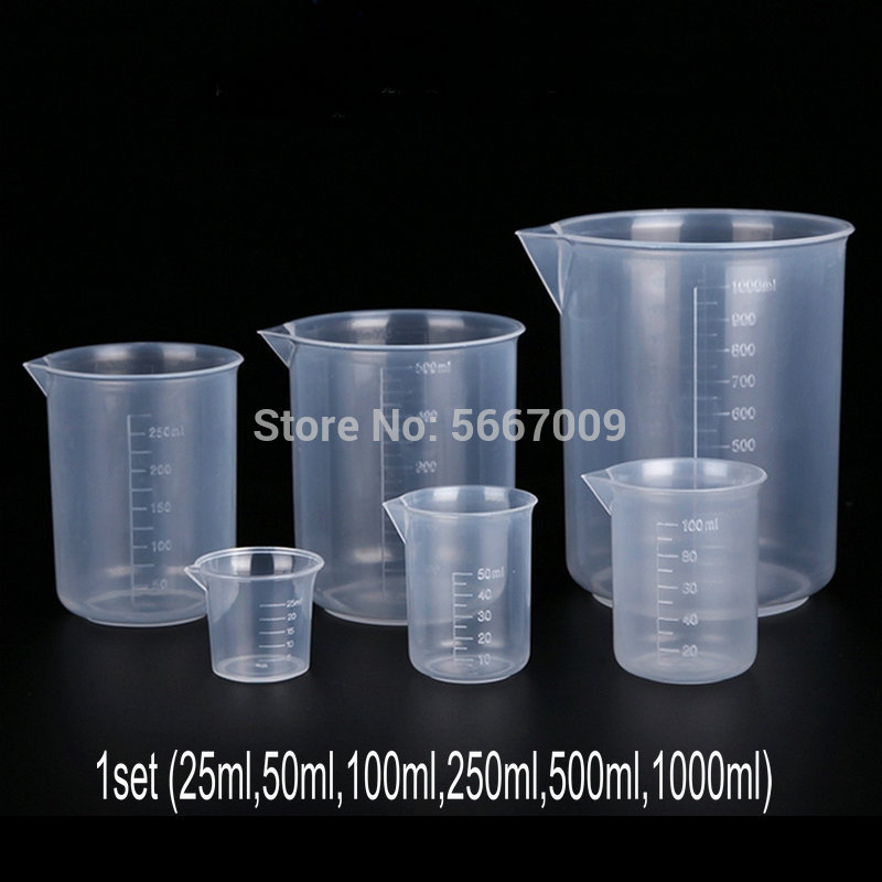 6pieces/set Plastic Beaker Food Grade PP Measuring... – Grandado
