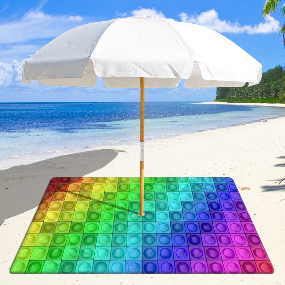 Band Tie Dye Square Beach Mat with 8CM Hole for Be... – Grandado