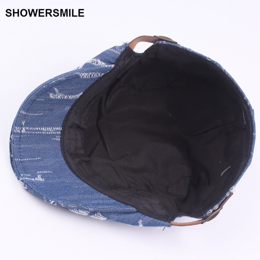 SHOWERSMILE Brand Denim Ivy Caps For Men Women Bri... – Grandado