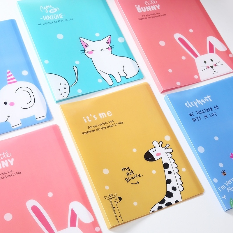 Cute Cartoon A4 File Folders:10/20/40/60 Pages Wat... – Grandado