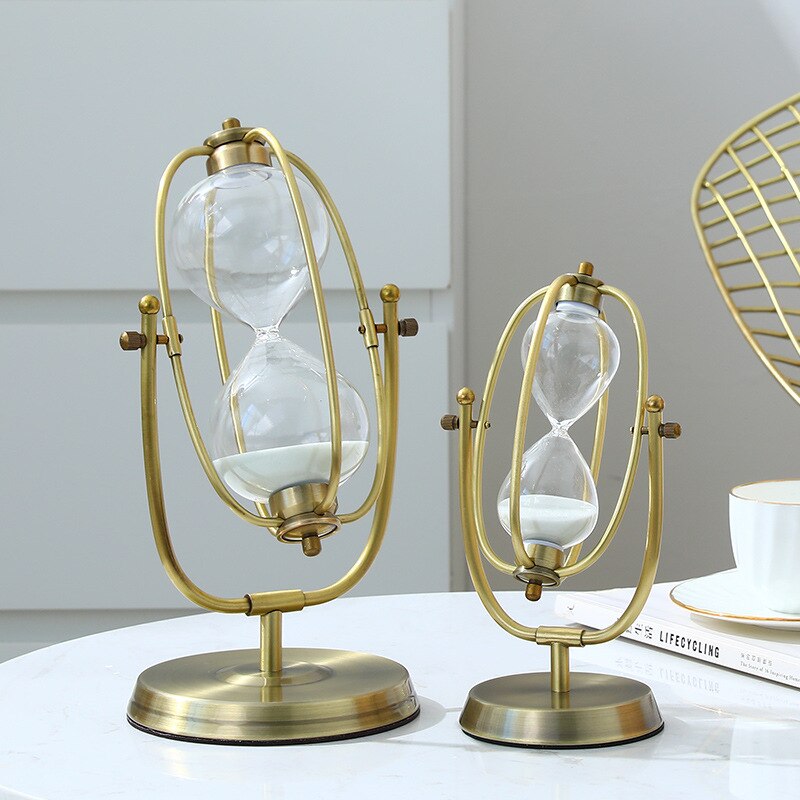 30/60 Minute Vintage Hourglass Rotating Metal Sand... – Vicedeal