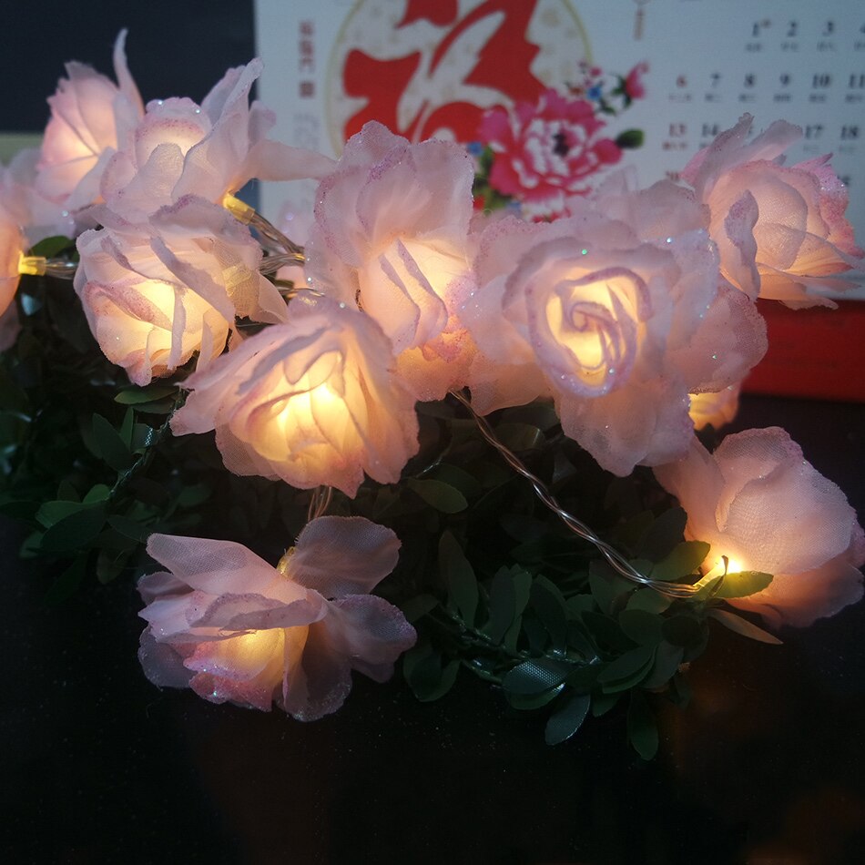 Romantische Roze Zijde Rose Led String Licht 3M 20... – Vicedeal