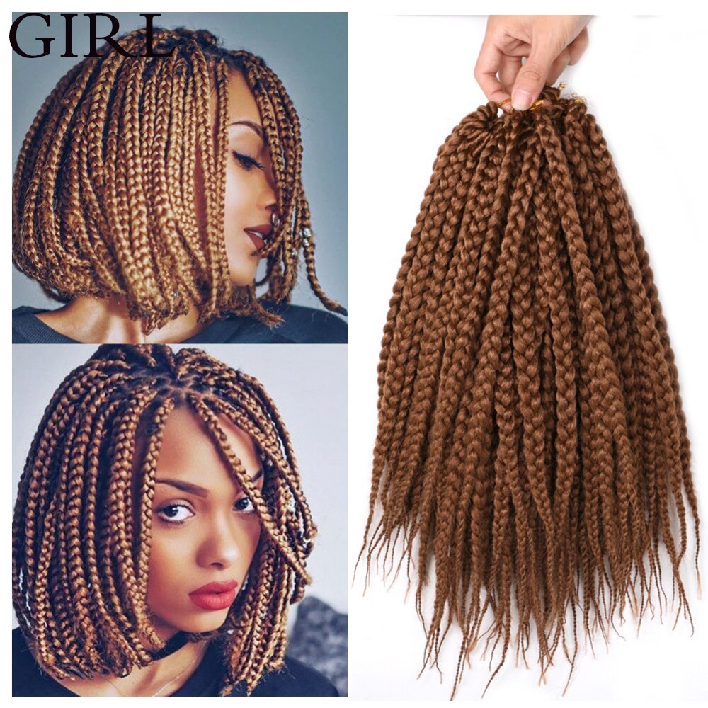 Girl 12 Inch Short Box Braids 80g/pcs Crochet Brai... – Grandado