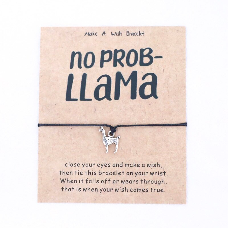 No Prob-llama Llama Wish Bracelet Llama Charm Wish... – Vicedeal