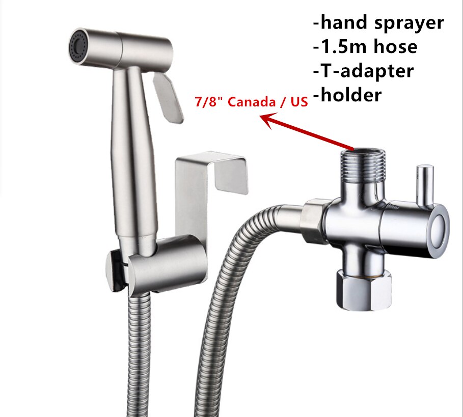 Handheld Bidet Sproeier Set Zwart Rvs Hand Bidet K... – Grandado