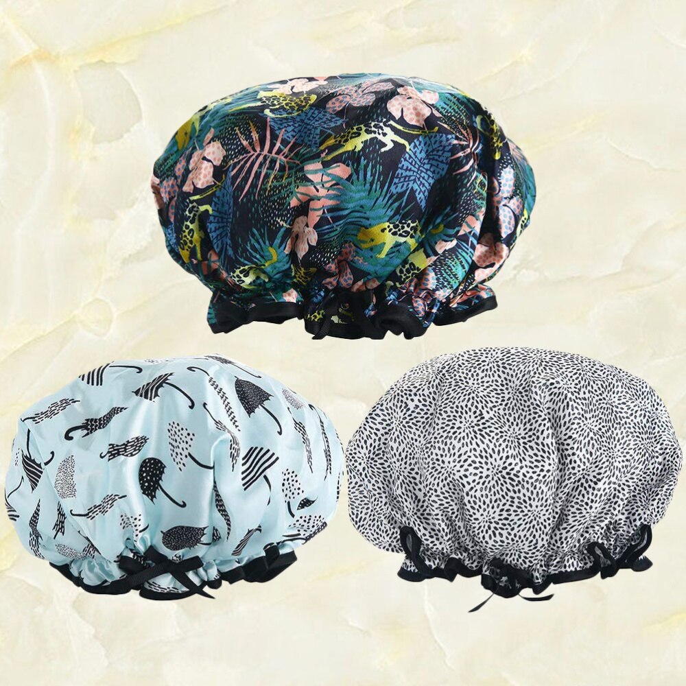 3Pcs Douche Caps Pvc Waterdicht Badmutsen Haar Bes... – Grandado