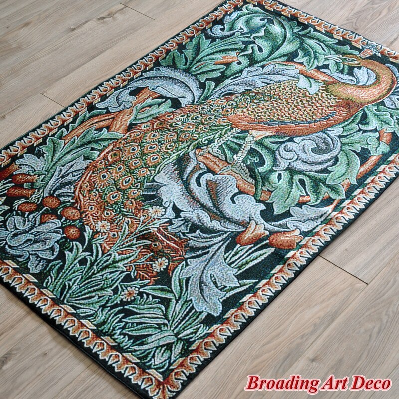 William Morris Pauw Tapijt Muur Opknoping Jacquard... – Grandado