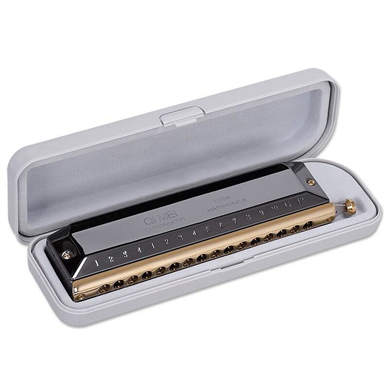 QIMEI Chromatic Harmonica 16 Hole 64 Tone Key of C... – Vicedeal