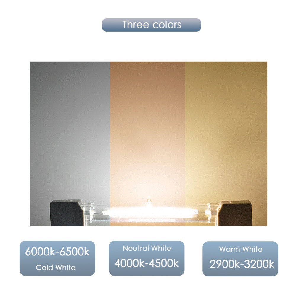 R7S LED Lamp COB Glass Tube AC220V 240V 78MM 8W 11... – Grandado