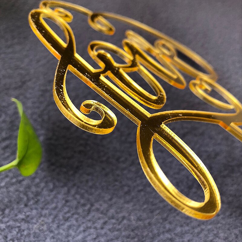 Gold Love Wedding Cake Topper , Wedding Cake Decor... – Grandado