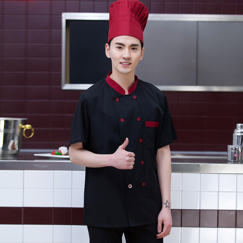 Food Service Short sleeved Double-breasted restaur... – Grandado