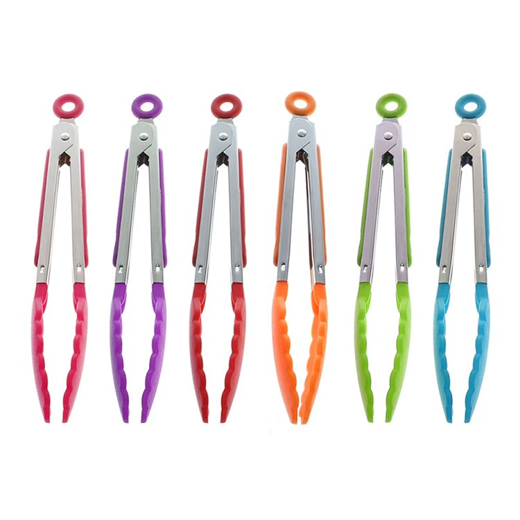 Random Color 8 Inch Silicone Food Clip Stainless S... – Vicedeal