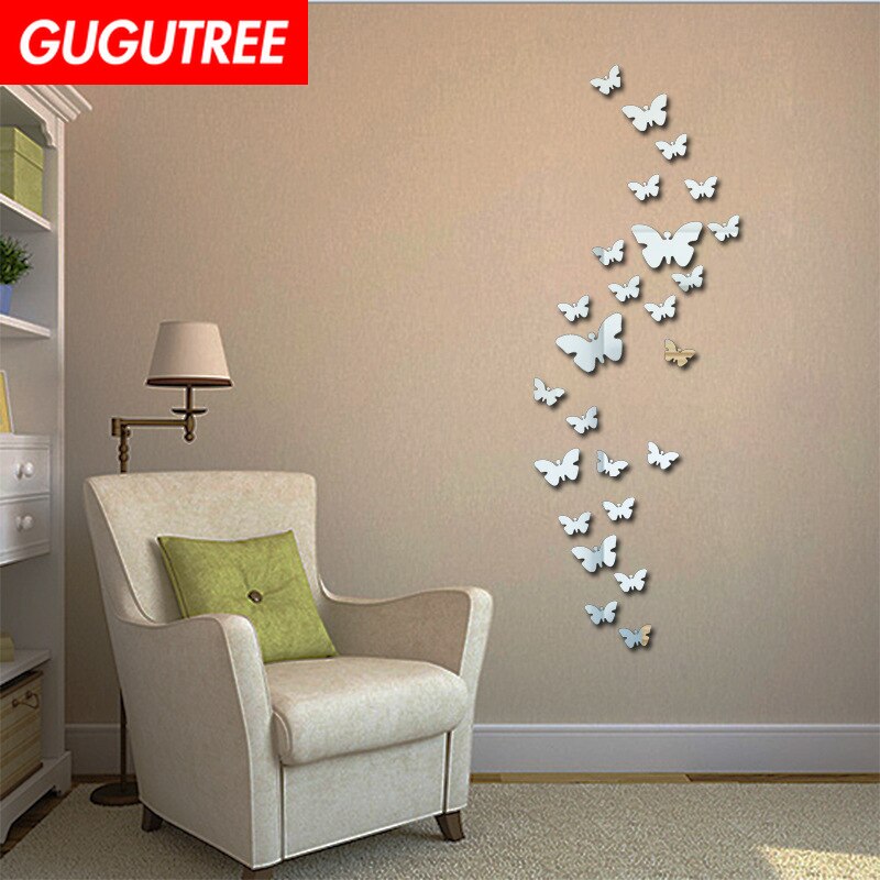 Versieren Home 3D Buttlefly Kunst Muur Spiegel Sti... – Grandado