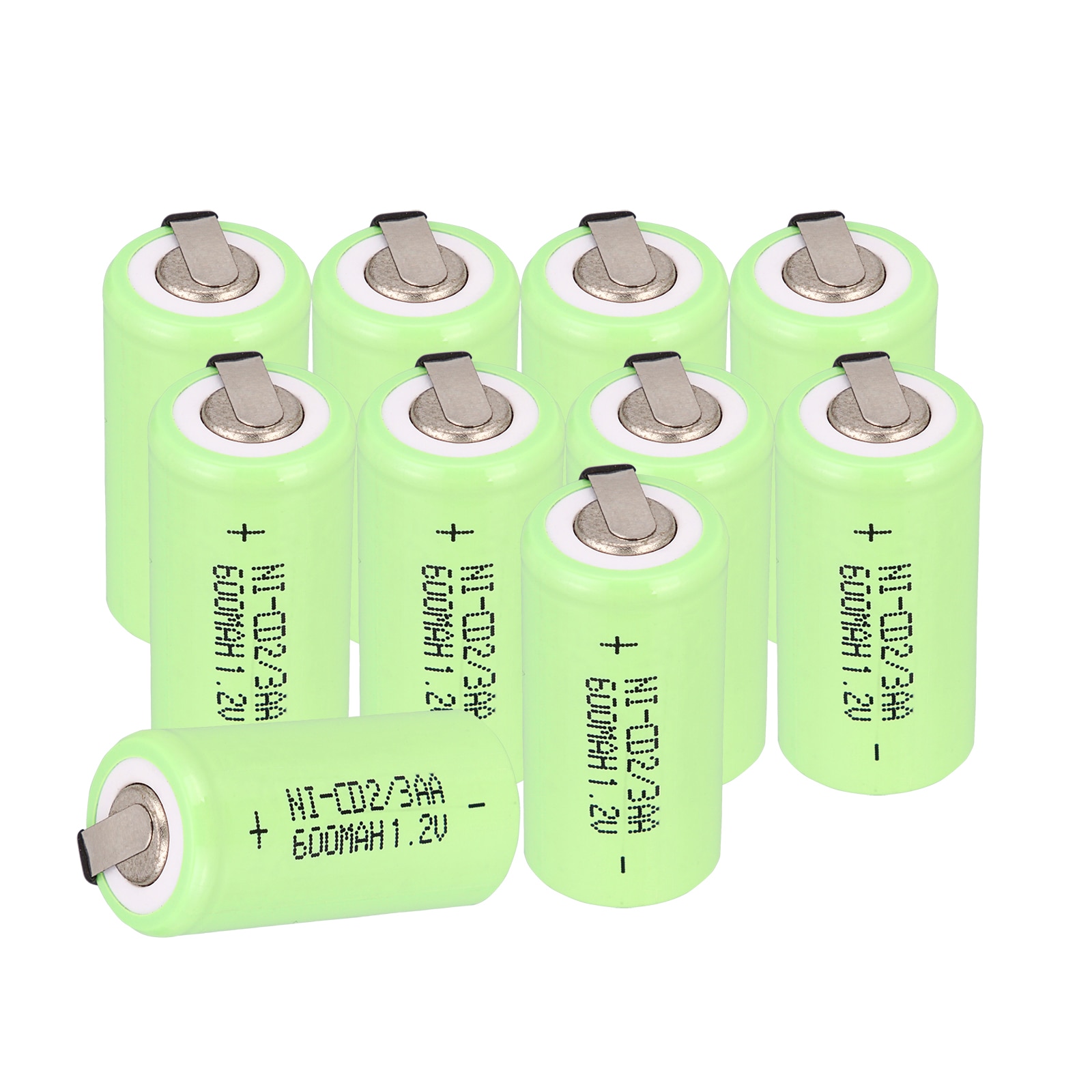 2~32PCS 2/3 AA nicd 1.2V Battery 600 Ni-CD Recharg... – Grandado