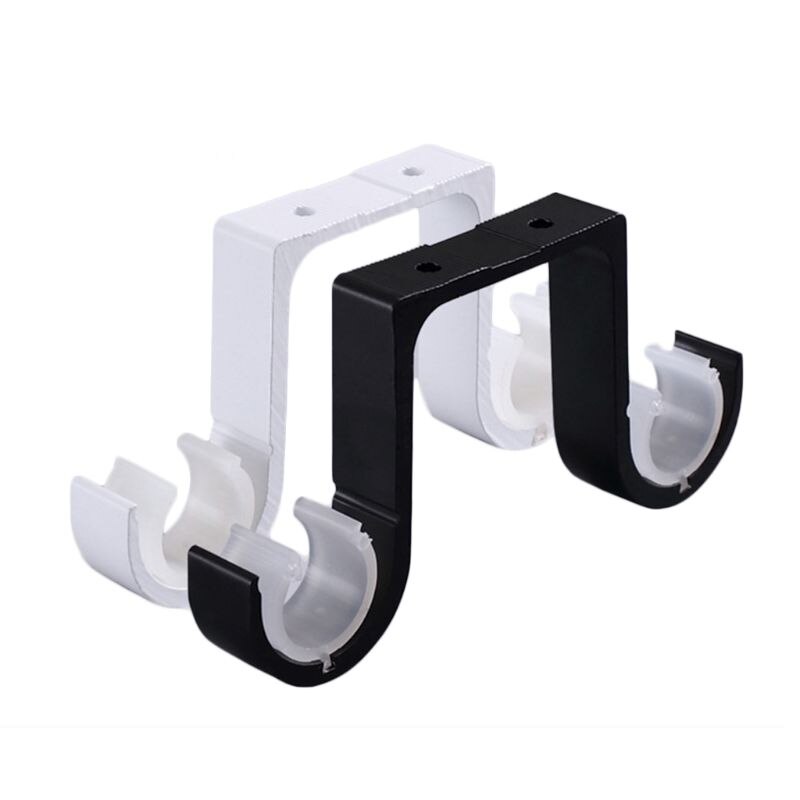 2pcs Double Curtain Rod Brackets Window Hardware H... – Grandado