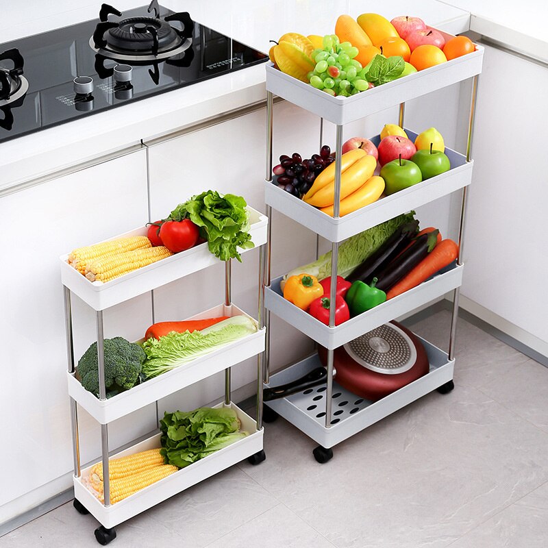 2/3/4 layer Kitchen gap storage rack Slim slide to... – Vicedeal