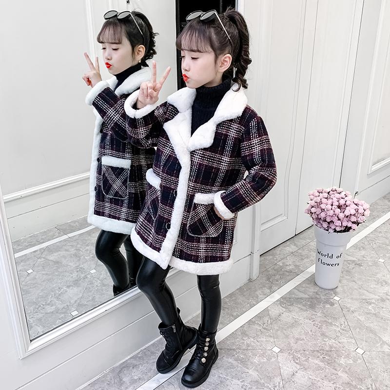 Winter Kids Wool Coat For Girls Teenage Single-bre... – Vicedeal
