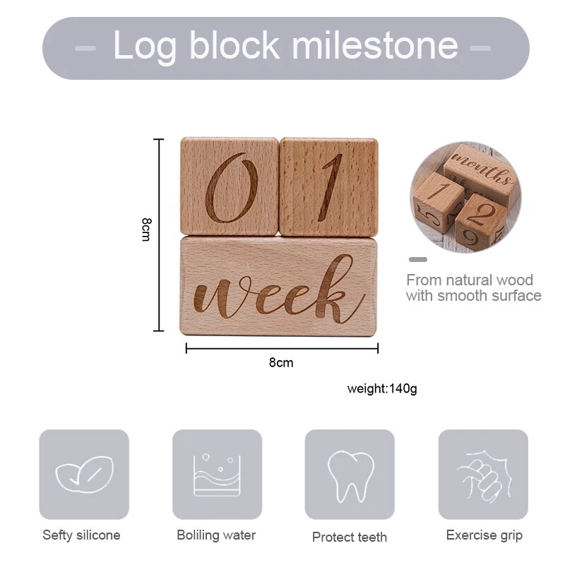 1Set Baby Monatliche Rekord Wachstum Milestone Blo... – Vicedeal