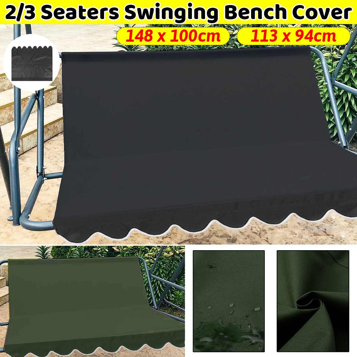 2/3 Seater Swing Cover Chair Bench Replacement Wat... – Vicedeal