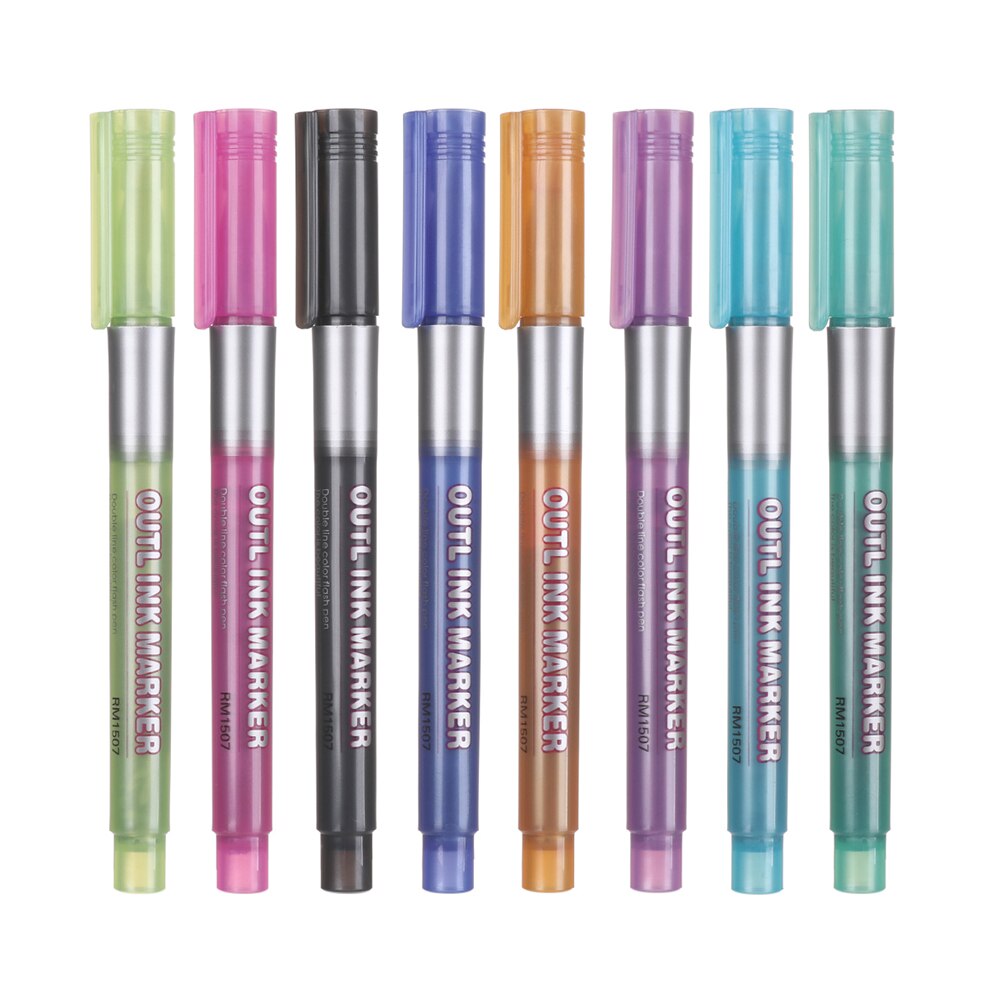 Dubbele Lijn Overzicht Metallic Markers Magic Shim... – Grandado