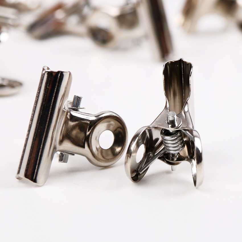 12 Stks/partij Ronde Metalen Grip Clips Zilver Bul... – Grandado