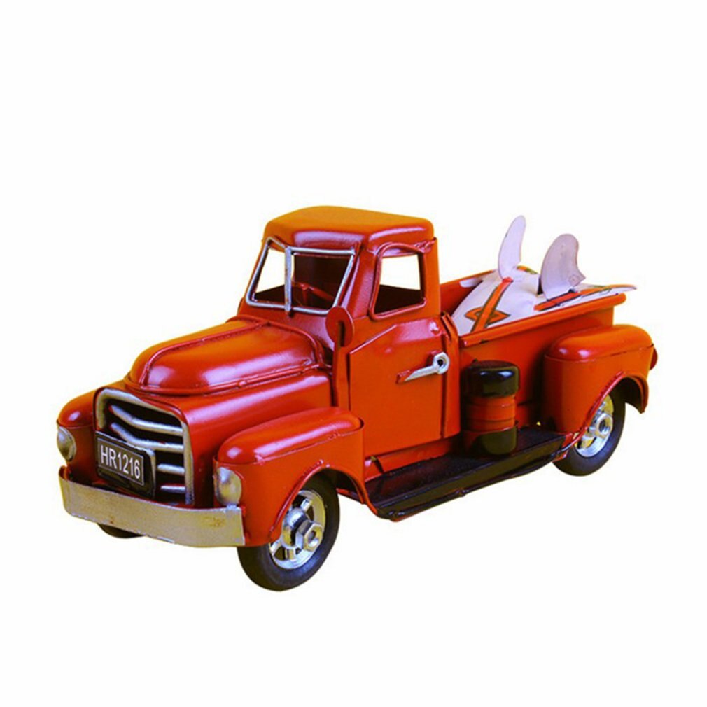 portable Vintage metal classic rustic pickup red m... – Grandado