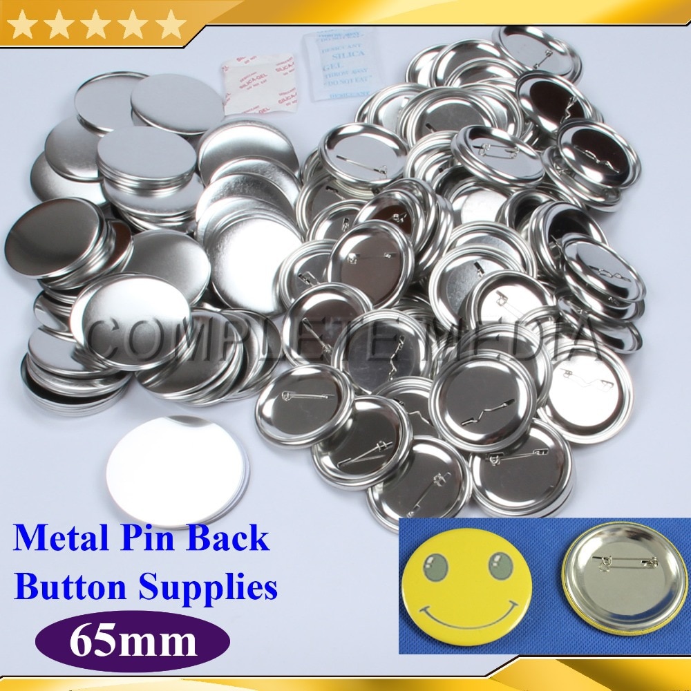 100 Sets 2-1/2" 65mm Pin Back Metal Pinback B... – Grandado