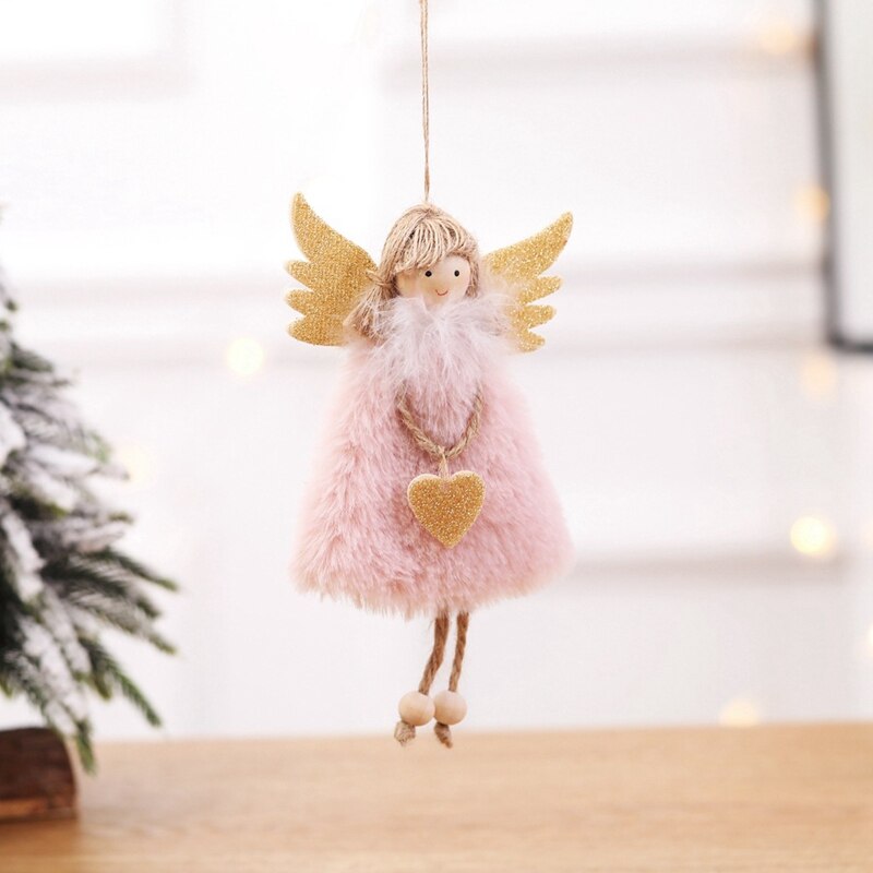 Christmas Decoration Pendant Plush Angel Wings Lov... – Grandado
