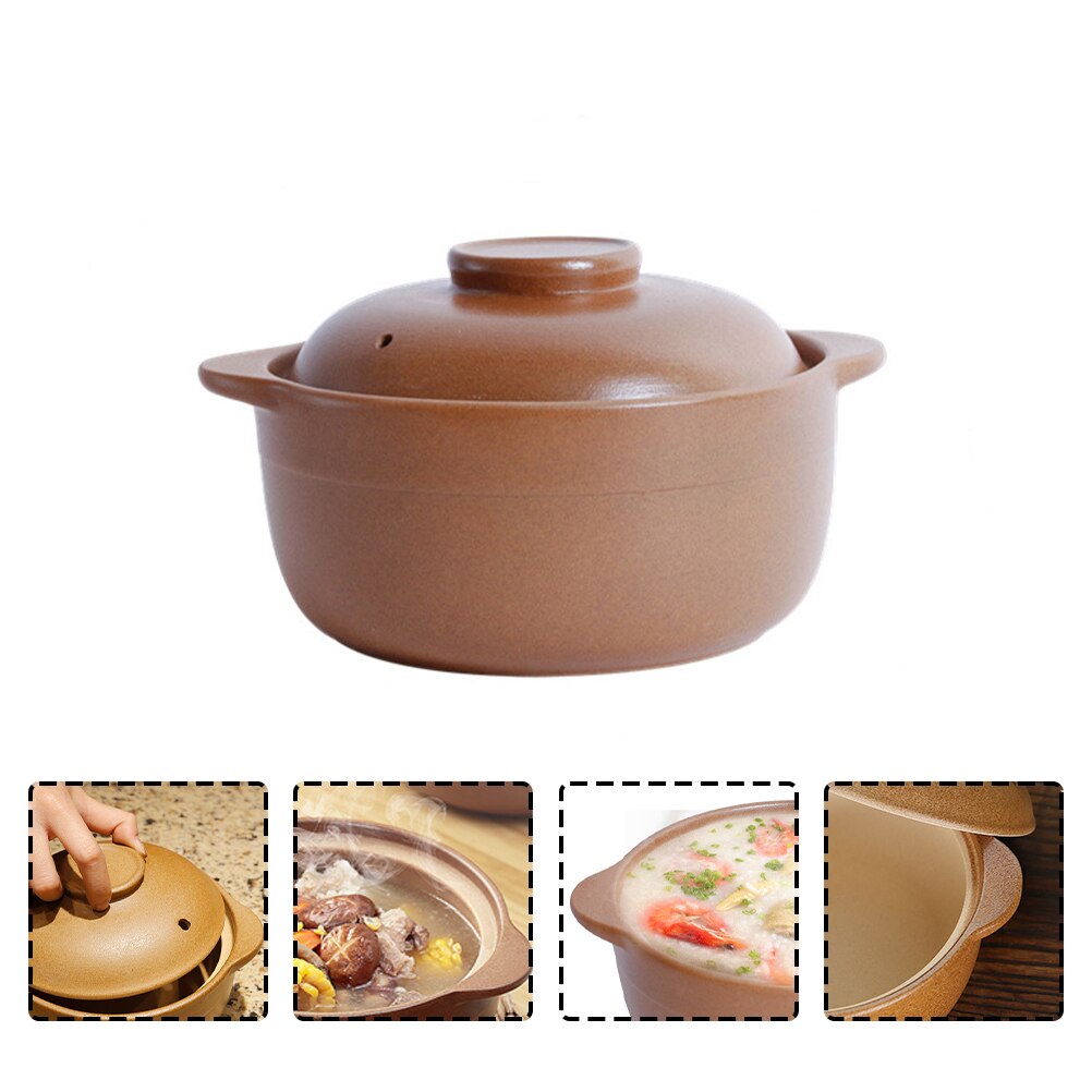Home Cooking Pot with Lid Ceramic Cooking Pot Deli... – Grandado