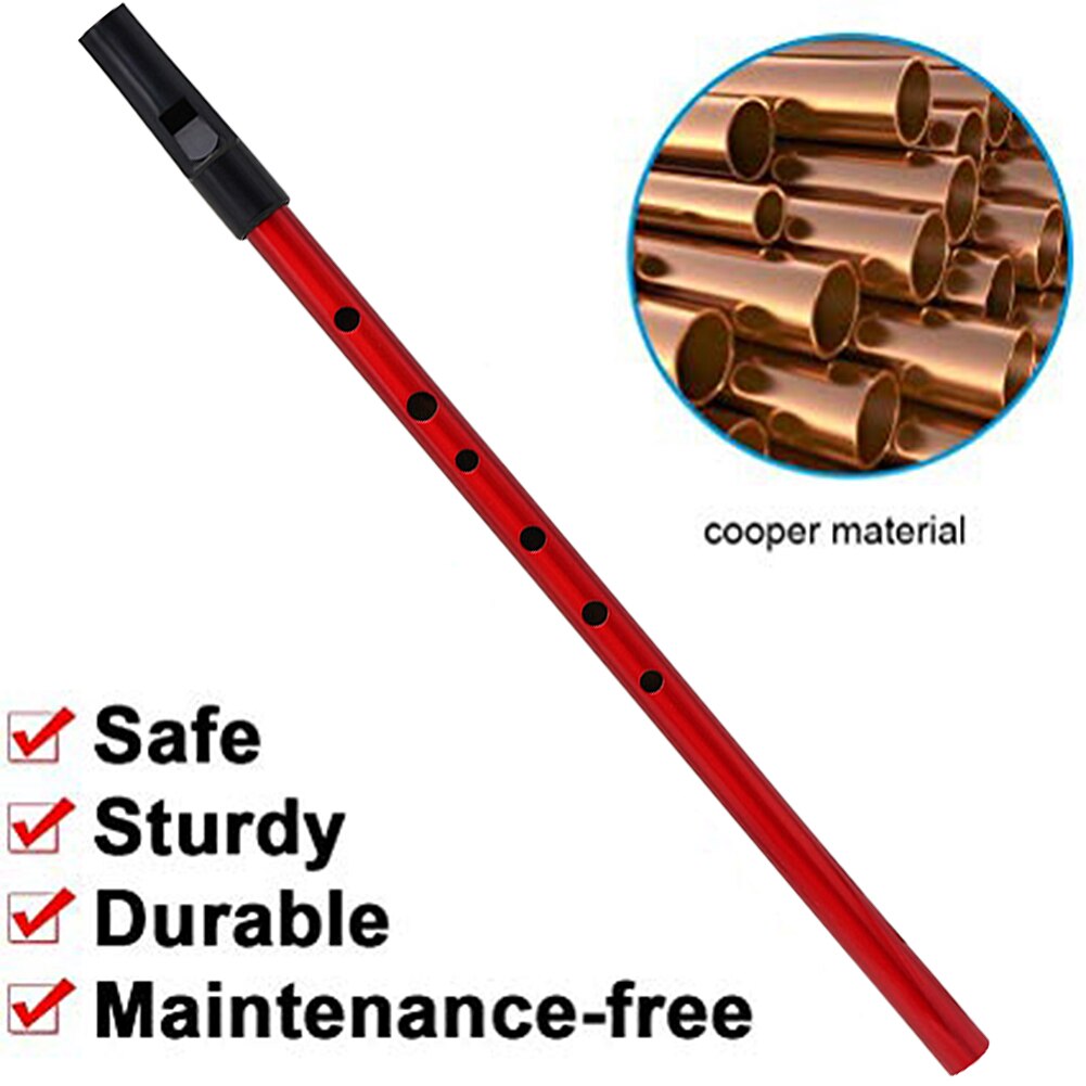 Traditional Tin Penny Whistle 6 holes Wind Music I... – Grandado