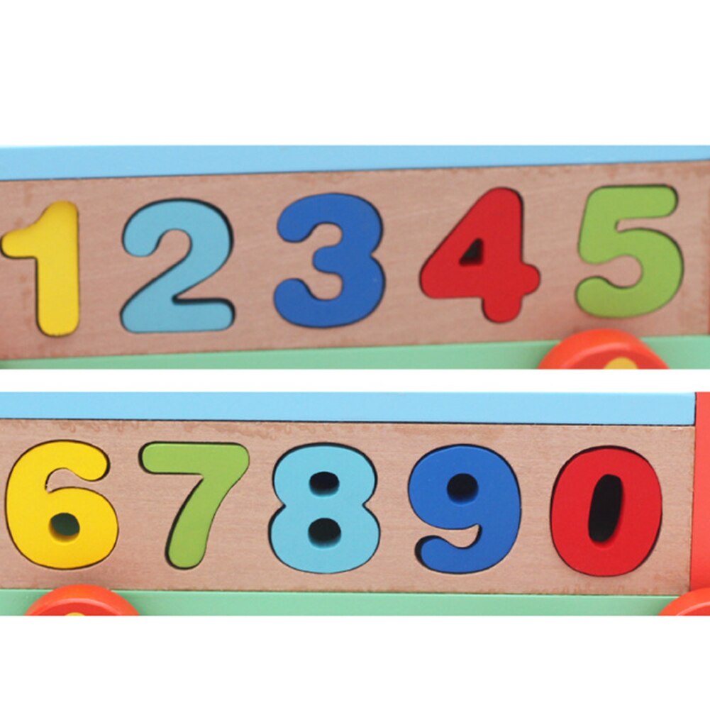 Wooden Knocking Blocks Pull Along Car Number Color... – Grandado