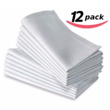 12PC COTTON RESTAURANT DINNER CLOTH LINEN WHITE 50... – Vicedeal