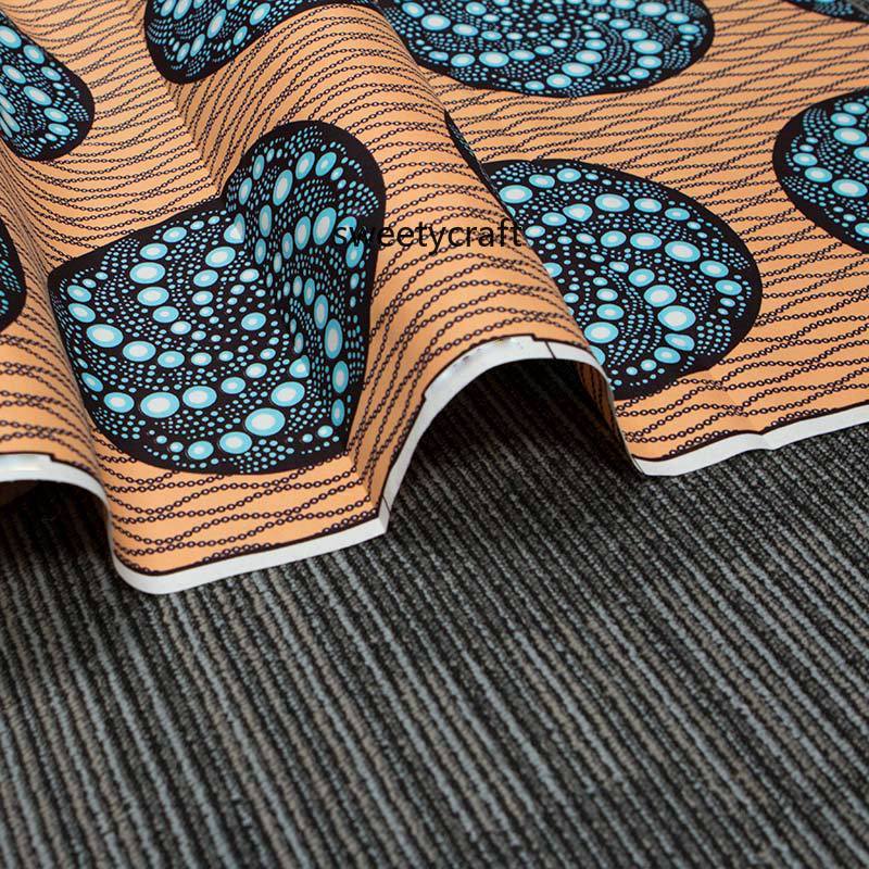 100% Polyester Afrikaanse Stof Wax Cirkel Dot Nede... – Grandado