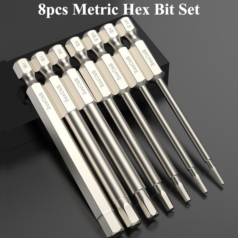 100mm Length Metric Allen Wrench Drill Bit Set S2 ... – Grandado