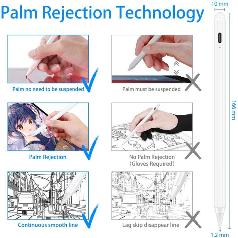 For Apple pencil iPad Palm Rejection Stylus Pen Fo... – Grandado