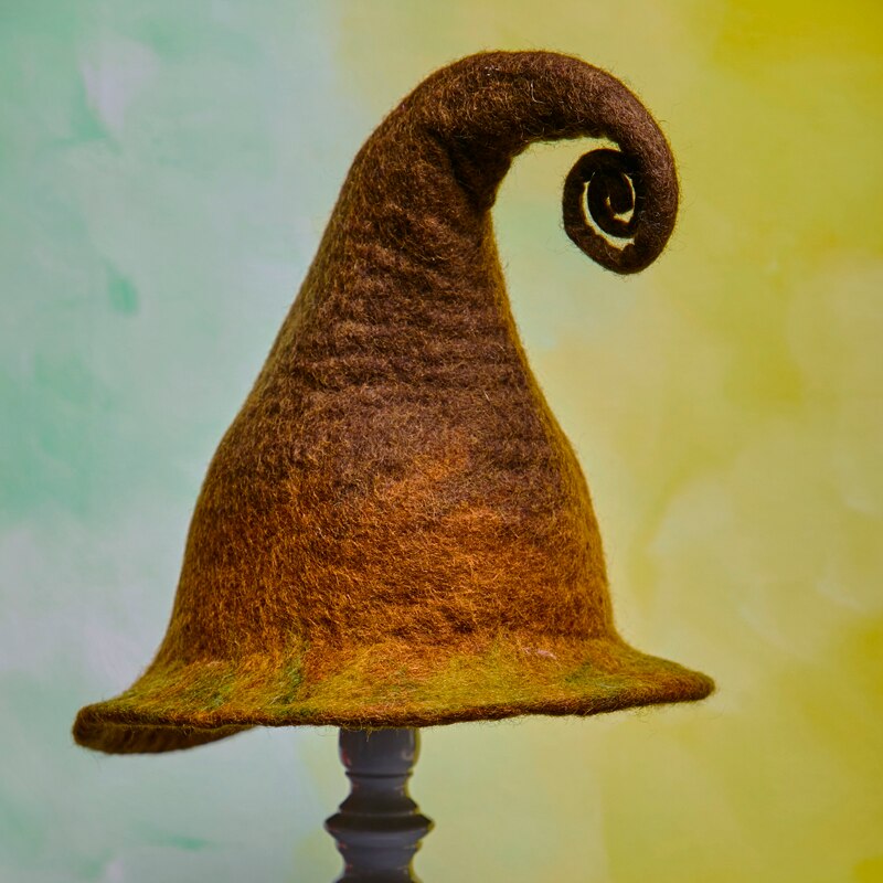 Wool wet felt magician tall hat Halloween hat COS ... – Vicedeal