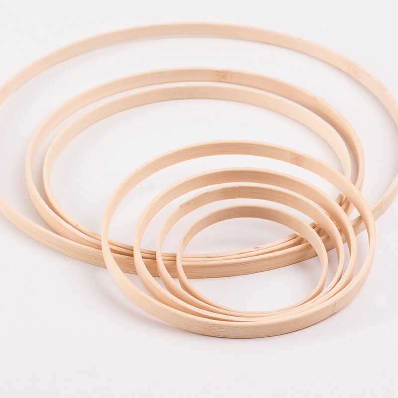 1pcs wooden round bamboo circle handmade diy craft... – Vicedeal