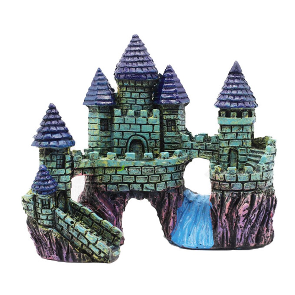 Artificial Stone-island Resin Aquarium Castle Deco... – Grandado