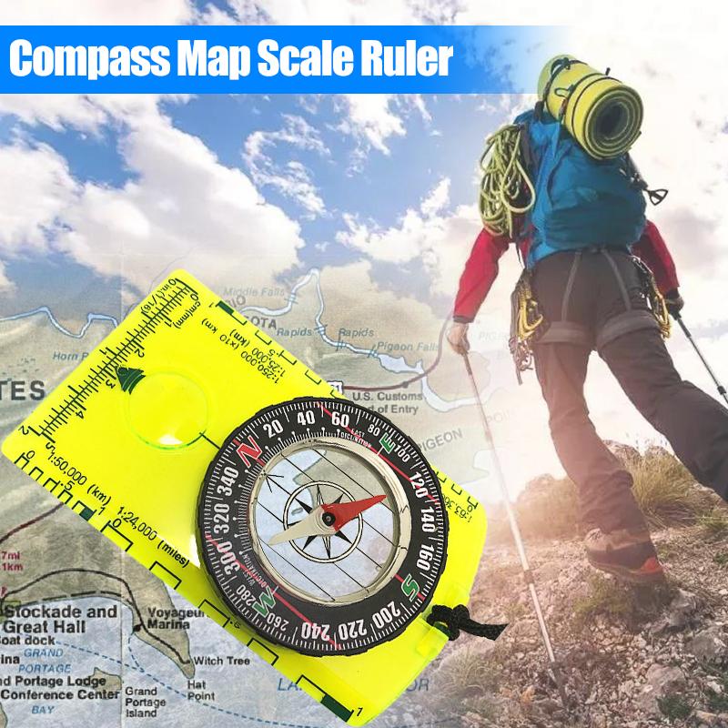Acrylic Portable Map Compass For Outdoor Orientati... – Grandado
