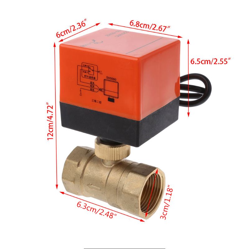Electric Motorized Brass Ball Valve DN20 AC 220V 2... – Grandado