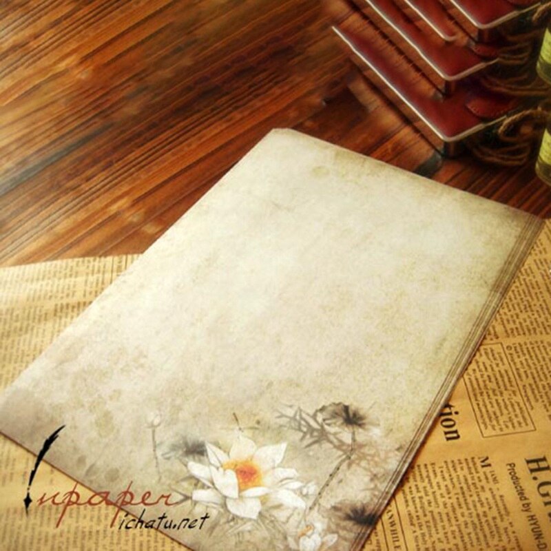 8pcs/lot Vintage Lotus Letter Paper Stationery Wri... – Vicedeal