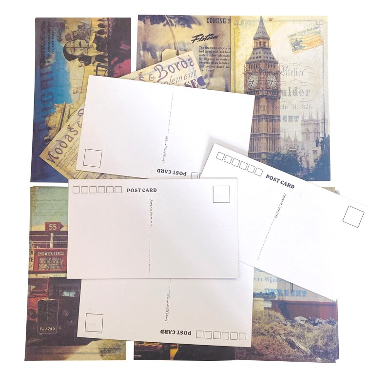 20 Pcs/pack Vintage Romantic Post Card Classic Par... – Grandado